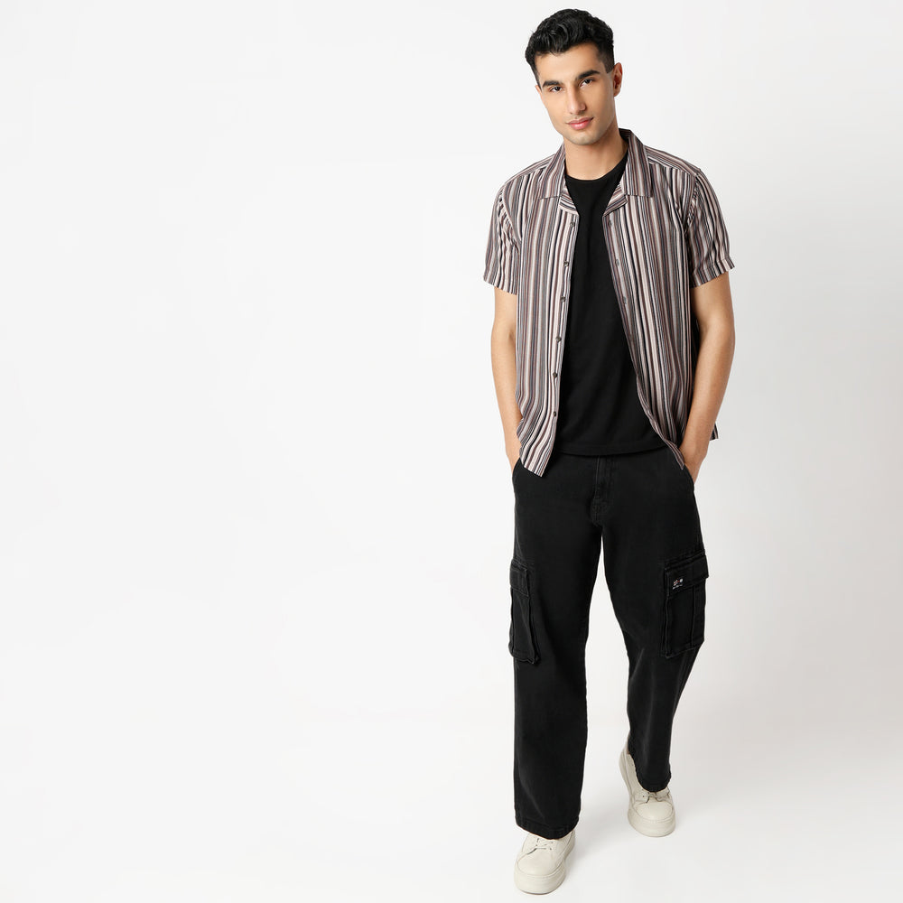 Printed Camp Collar Retreat Half Sleeve Shirt – Style Union